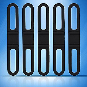 VGEBY 5Pcs Silicone Band Flashlight Bike Mount Silicone Strap Rubber Tie Down Straps Helmet Light Mount Phone Strap Torch Light Water Bottle Holder