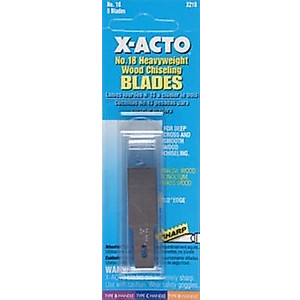 X-Acto H0859#18 Heavyweight Chiseling Blades - Pack. of 5 (SKU X218)