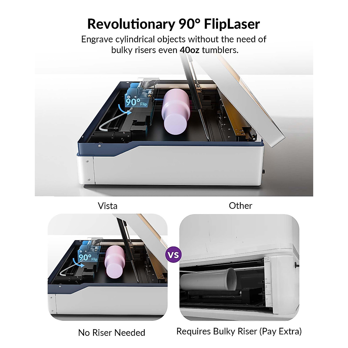 WECREAT Vista 10W Laser Engraver with 9-in 1 Rotary, Compact Diode Desktop Laser Engraving Machine with Smart HD Camera for Beginners DIY Hobbyist Wood Leather Acrylic Metal Jewelry Gifts Making