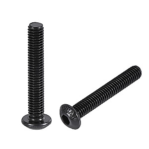 uxcell M5x30mm Hex Socket Button Head Cap Bolts Screws Carbon Steel 100pcs