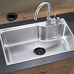 Garbage Disposal Splash Guards Collar Sink Baffle, 3-1/8 Inch Kitchen Sink Drain Splash Guard, Multi-Function Kitchen Drain Plugs for GE, Whirlaway, Sinkmaster and Waste King (Black)