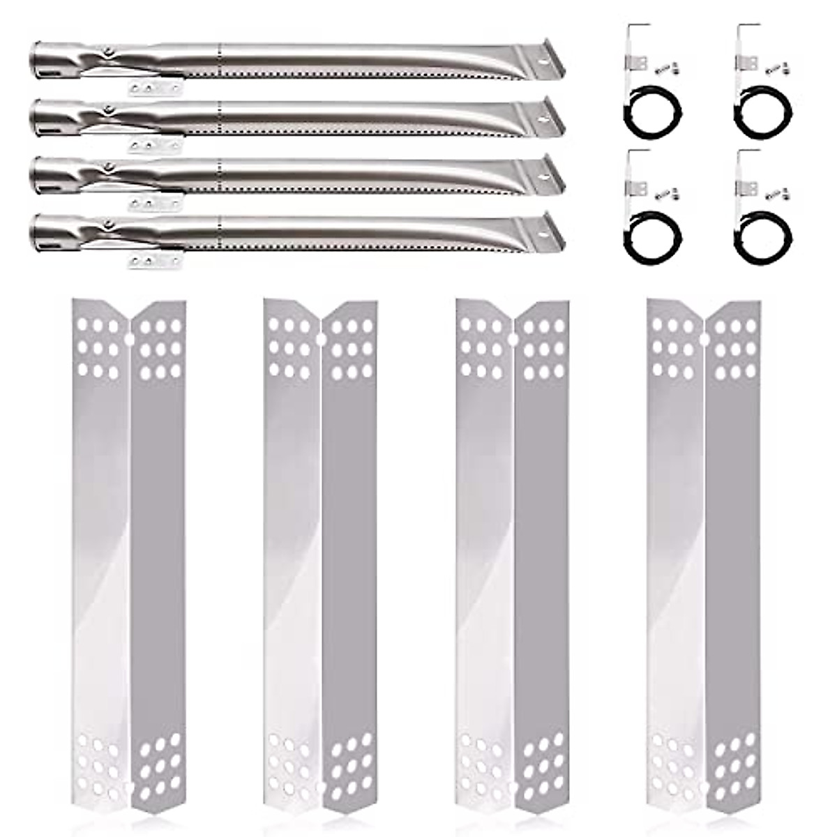 Yiming Grill Replacement Parts for Home Depot Nexgrill 4 Burner 720-0830H, 720-0783E, BHG 720-0783H, 720-0783W Grill Parts. Stainless Steel Heat Plates, Burners and Igniters for Ken/More 122.33492410