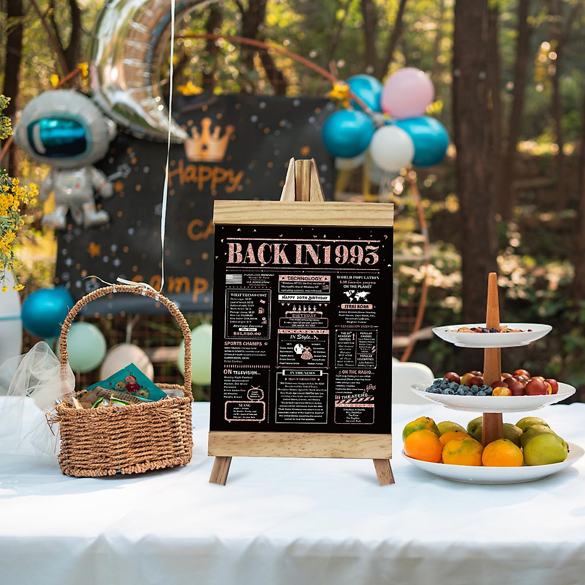 BGTCARDS 30th Birthday Posters, 2 Pieces 30th Birthday Decorations for Women, 30th Birthday Gifts for Her, Back in 1993 Birthday Poster (Unframed), 8x10 Inch, Rose Gold (1993RG2)