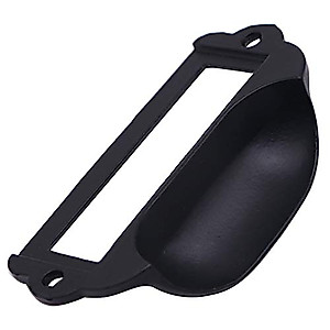 LepoHome 20 Pieces 82x40mm Black Card Holder Drawer Pull/Label Frames Card/Tag Pull/Cabinet Frame Handle/File Name Card Holder for Office Furniture Cupboard Cabinet Drawer Box Case Hardware