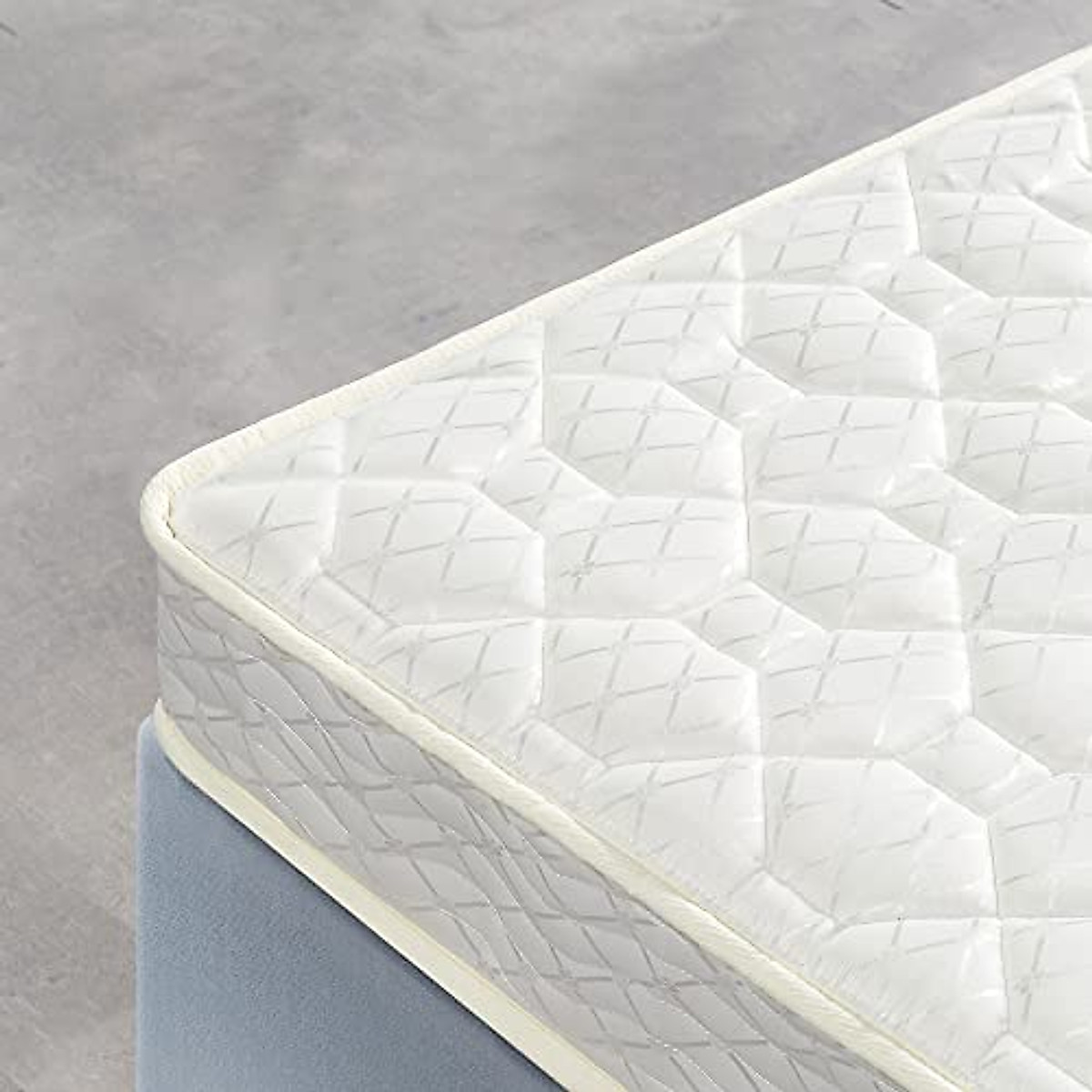 Best Price Mattress 6 Inch Tight Top Innerspring Mattress - Comfort Foam Top with Bonnell Spring Base, CertiPUR-US Certified Foam, Queen,White