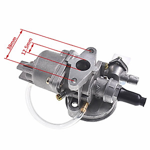 Carburetor Carb for 50cc SYX Moto Holeshot Kids Mini Dirt Bike, 47 49cc 50cc 2 Stroke Pocket Rocket Dirt Bike Mini ATV Quad L