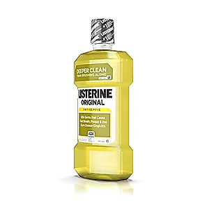 Listerine Original Oral Care Antiseptic Mouthwash with Germ-Killing Formula to Fight Bad Breath, Plaque and Gingivitis, 1 L