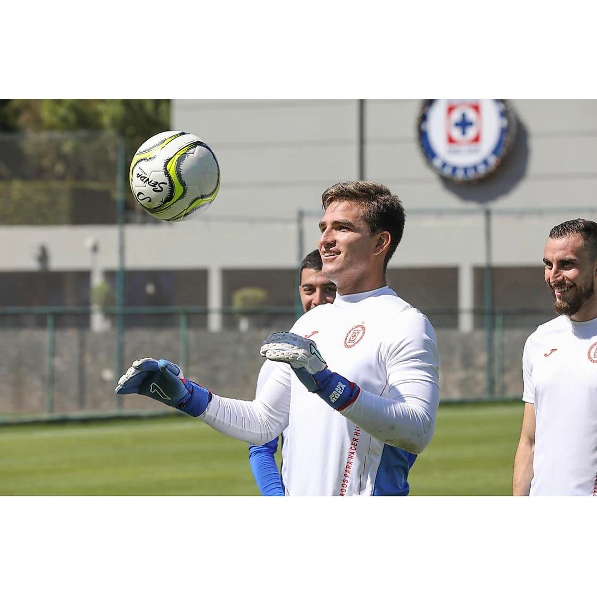 SENDA Amador Training Soccer Ball, Fair Trade Certified, White/Yellow, Size 4 (Ages 8-12)