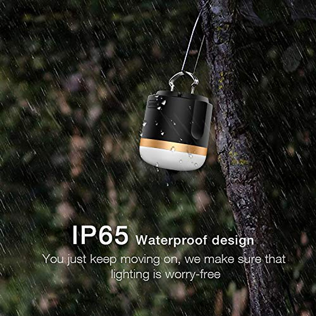 ECOFLOW Camping Lamp, Waterproof Versatile Camp Light, Stepless Dimming, 4 Lightness Modes + SOS, Magnetic Base for Emergency, Outdoor, Hiking and Car