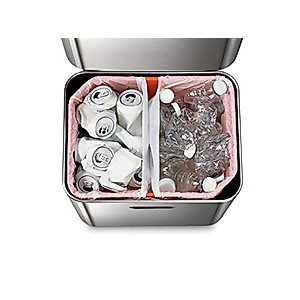 Joseph Joseph Totem Max 60 Liter Waste Separation and Recycling Kitchen Trash Can with Odor Filter and Removable Food Waste Caddy, Stainless Steel