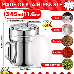 602 Popcorn Machine Supplies Set Sifting Speed Stainless Steel Popcorn Scoop Popcorn Salt Shaker 600 Pcs 2 Styles 1 oz Popcorn Bags Seasoning Dredge with Handle for Home Kitchen Theater Movie Tool