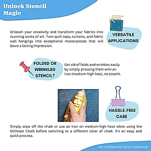 Full Line Stencil - Christmas Star - Edge to Edge Stencil, Continuous Line Template for Free Motion Quilting, Long-Arm Quilting (60041)