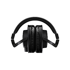 YAMAHA HPH-MT5 Studio Headphones - Foldable Monitor Headphones with 3m Cable and 6.3mm Standard Stereo Adapter Plug, Black
