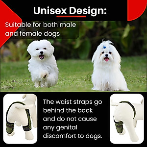 SSaYo Dog Knee Brace for Male/Female Dogs - Neoprene Support Dog Leg Braces for Back Leg with Adjustable Straps and Belt - Torn ACL Hind Leg, Ligament Injury, Joint Pain and Stability (Medium, Left)