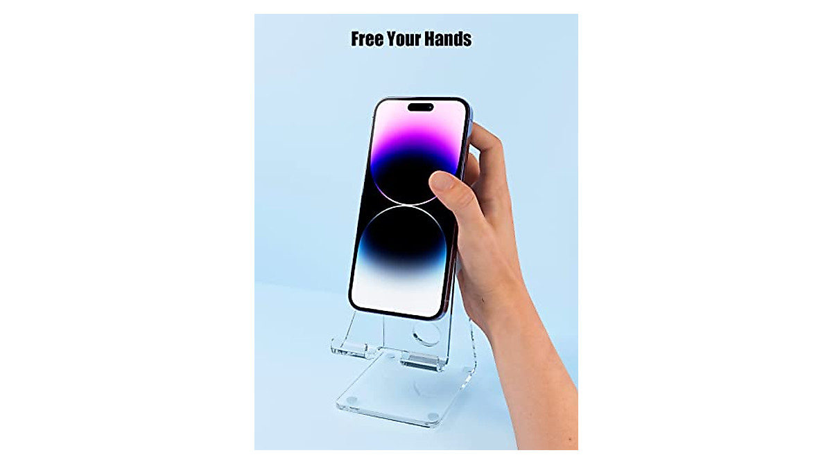 Clear Acrylic Cell Phone Stand - Multi-Device Compatible