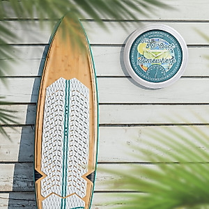 La Crosse 433-3841MV7T 15.75" Indoor/Outdoor Quartz Wall Clock w/Temp - It's 5 O'Clock Somewhere