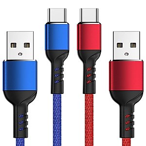 Charger Cable for NS Switch and Switch Lite - 2 Pack 10FT Nylon Braided USB C to USB A Type C Fast Data Sync Power Charging Cord Accessories for Samsung Galaxy S9 S8 Note 9, Pixel, LG V30 G6, OnePlus