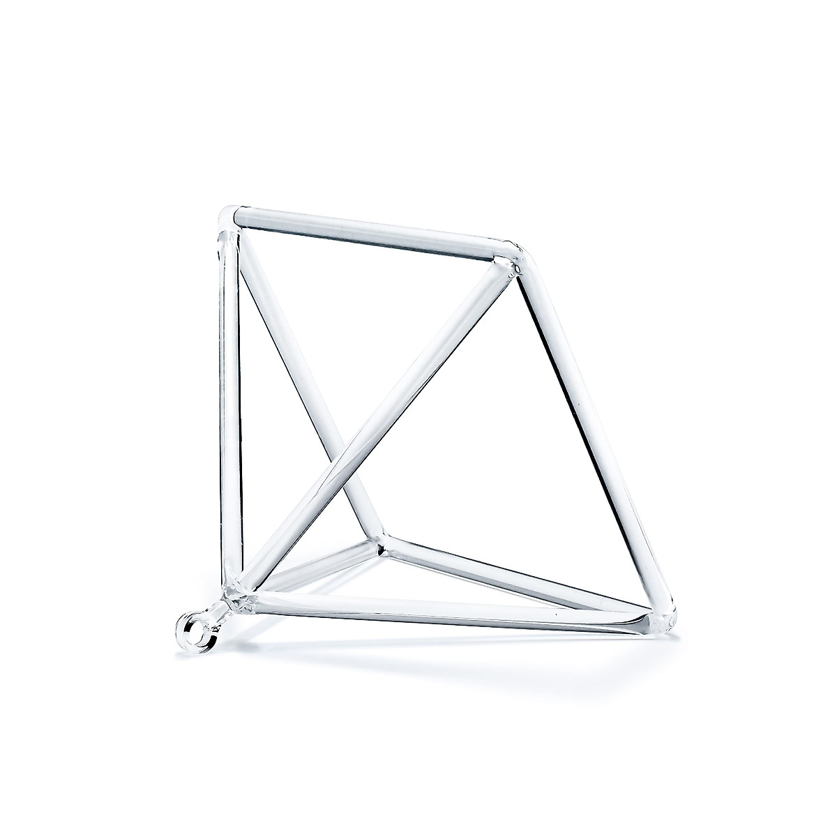 Joysense Clear Quartz Crystal Singing Pyramid 8 inch With Crystal Singing Bowl Striker and Carrying Case