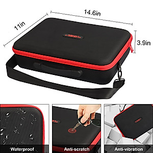 TENMOER Tool Battery Hard Carrying Case fits for Milwaukee/Makita/Ryobi 12V/18V/20V Battery and charger, Power Tool Box Storage Bag with Adjustable Dividers for Small Parts and Hardware Organizer