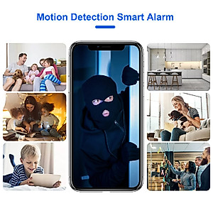 PAMBRUM Spy Camera, 1080P Mini Hidden Cameras Wireless Wi-Fi Security Camera with 2-Lens 90°flip Motion Detector Night Vision for Home Surveillance Indoor and Outdoor