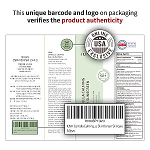 IUNIK Centella Calming Moisture Daily Sunscreen SPF 50+ PA++++ Matte & No White Cast Centella Asiatica Dry Oily Sensitive Vegan Korean Skincare