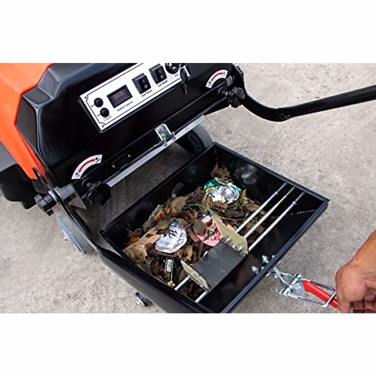 41.3" Walk Behind Industrial Floor Sweeper, Battery-Operated, Triple Brush, 64500 sqft/h