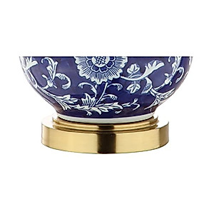 JONATHAN Y JYL3003A Lee 27" Ceramic Chinoiserie LED Table Lamp Traditional Bedside Desk Nightstand Lamp for Bedroom Living Room Office College Bookcase LED Bulb Included, Blue/White