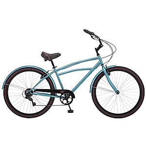 Schwinn Costin Cruiser Bike, for Men and Women, 7-Speed, 27.5-Inch Wheels, Suggested Rider Height 64-74-Inches Tall, Blue