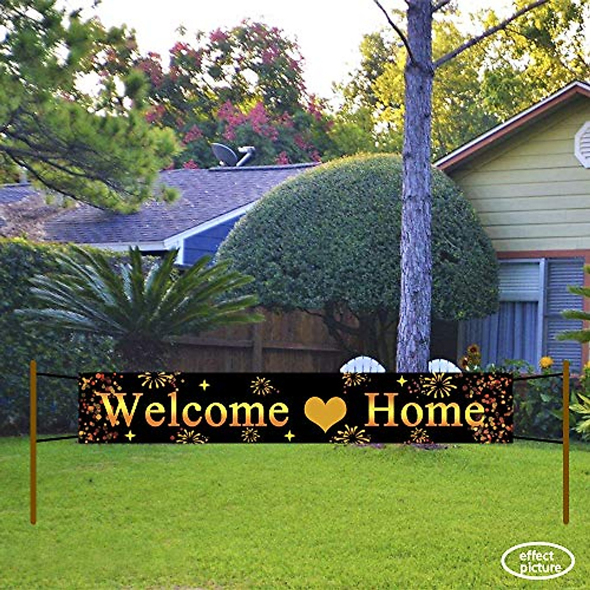 Ushinemi Large Welcome Home Banner, Welcome Back Home Decorations Sign