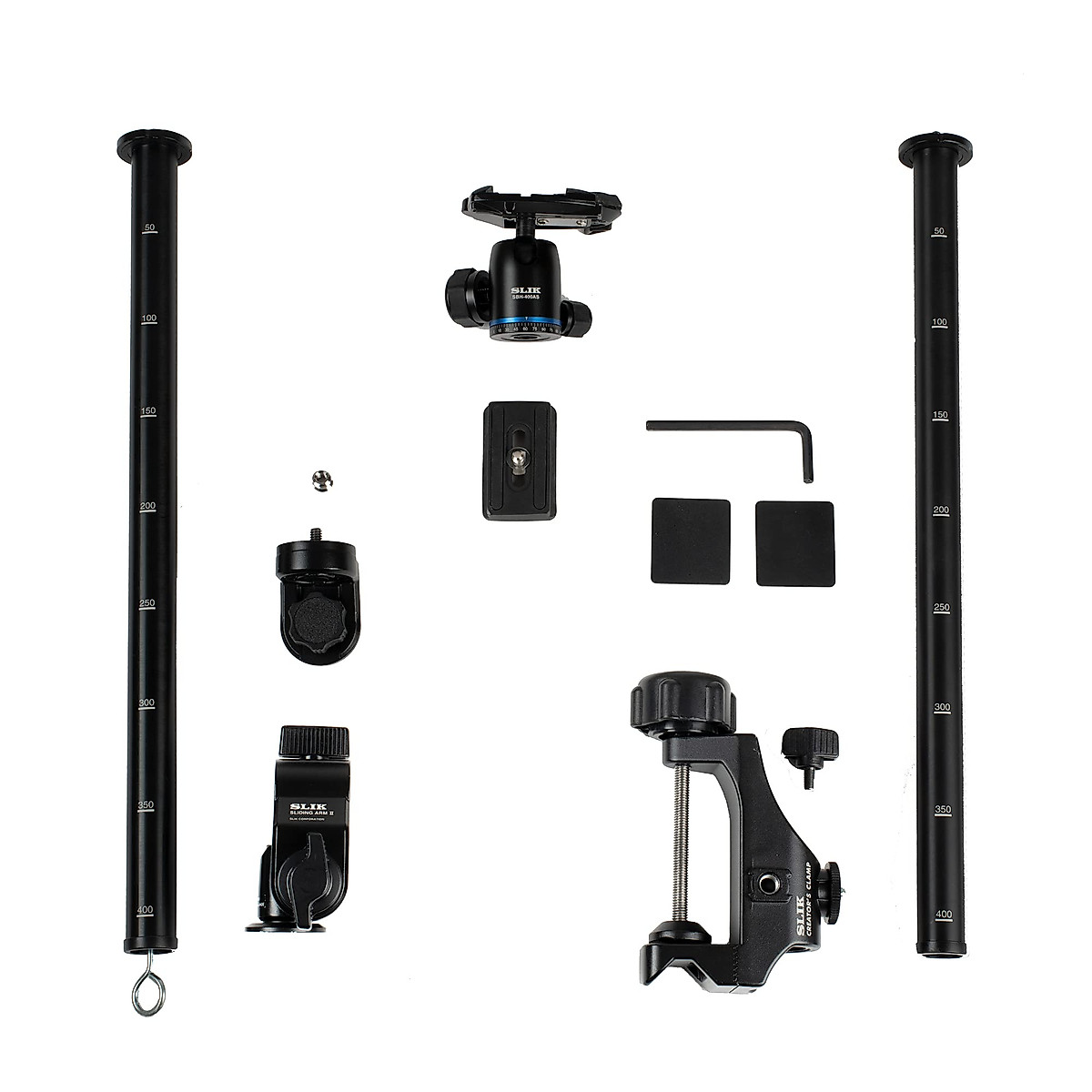 SLIK Creator's Series: Complete Studio Kit w/Clamp, Sliding Arm II, and SBH400 Ball Head, Black (618-762)