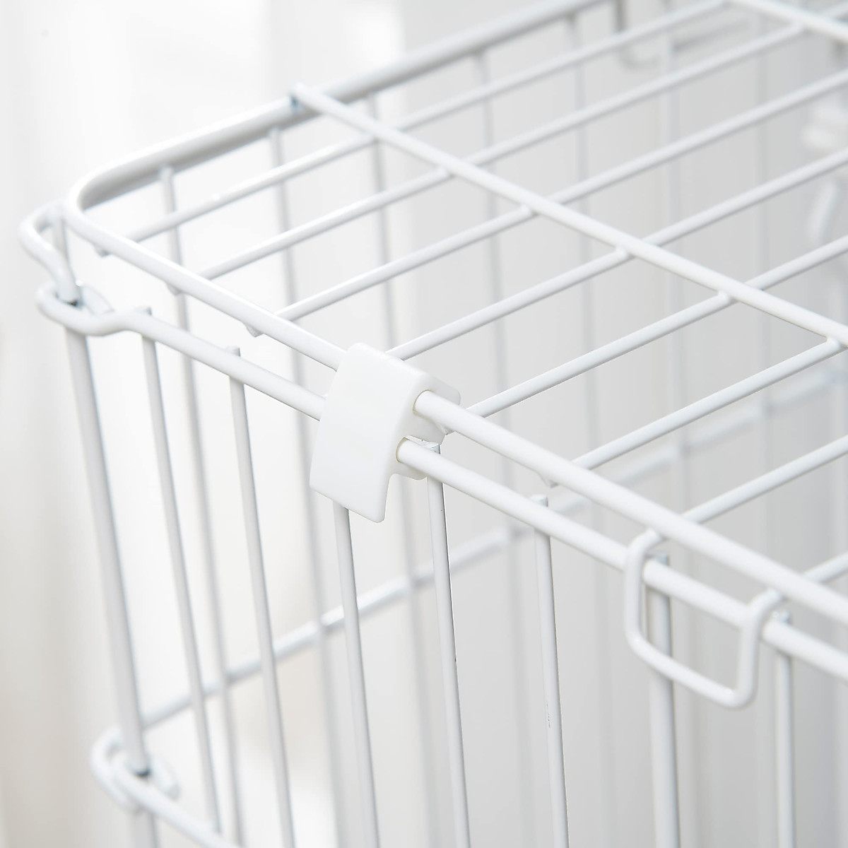 PawHut 4-Level Small Animal Cage Rabbit Hutch with Wheels, Removable Tray, Platform and Ramp for Bunny, Chinchillas, Ferret, White