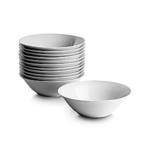 10 Strawberry Street 7" Catering Round Cereal Bowl, Set of 12 White