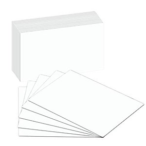 100 Extra Thick Index Cards | Blank Note Card | 14pt (0.014”) 100lb | Heavyweight Thick White Cover Stock | 100 Cards Per Pack - 3 x 5 Inches