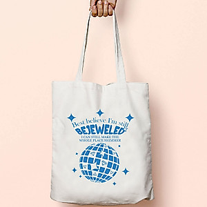 TOBGBE Album Inspired Gifts The Whole Place Shimmer Song Lyrics Bag Singer's Merchandise Music Lover Gift (Place Shimmer Tote)