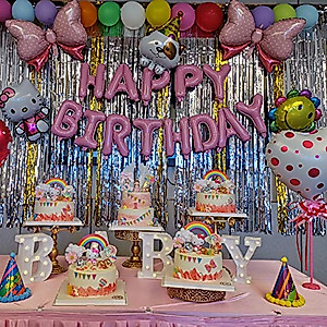 Moohome 2 Pack Silver Foil Fringe Curtain, Fringe Backdrop Curtains for Birthday Wedding Engagement Bridal Shower Bachelorette Party Decorations