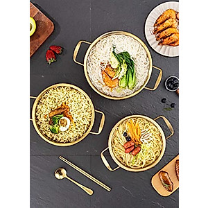 Ramen pot, fast Korean noodle cooker, 3 minute boiler for soup pasta egg, easy light cookware with lid