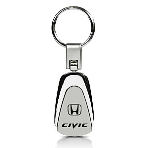 Au-TOMOTIVE GOLD Tear Drop Key Chain for Honda Civic (Chrome)
