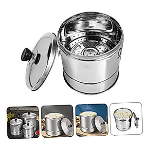 HAKIDZEL stainless steel rice steamer sushi server sushi bucket rice bucket steam baskets dumpling steamed rice holder stainless steel steam pan rice serving bucket small tools Sticky rice