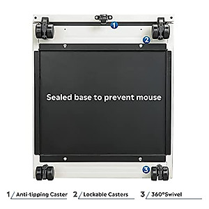 DEVAISE 2-Drawer Mobile File Cabinet with Lock, Commercial Vertical Cabinet in White