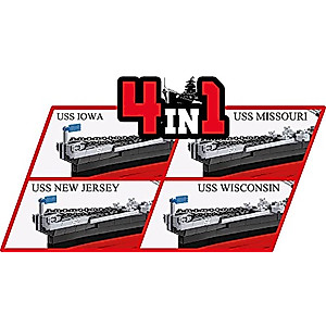 COBI Historical Collection World War II Iowa-Class Battleship, 4-in-1 Executive Edition