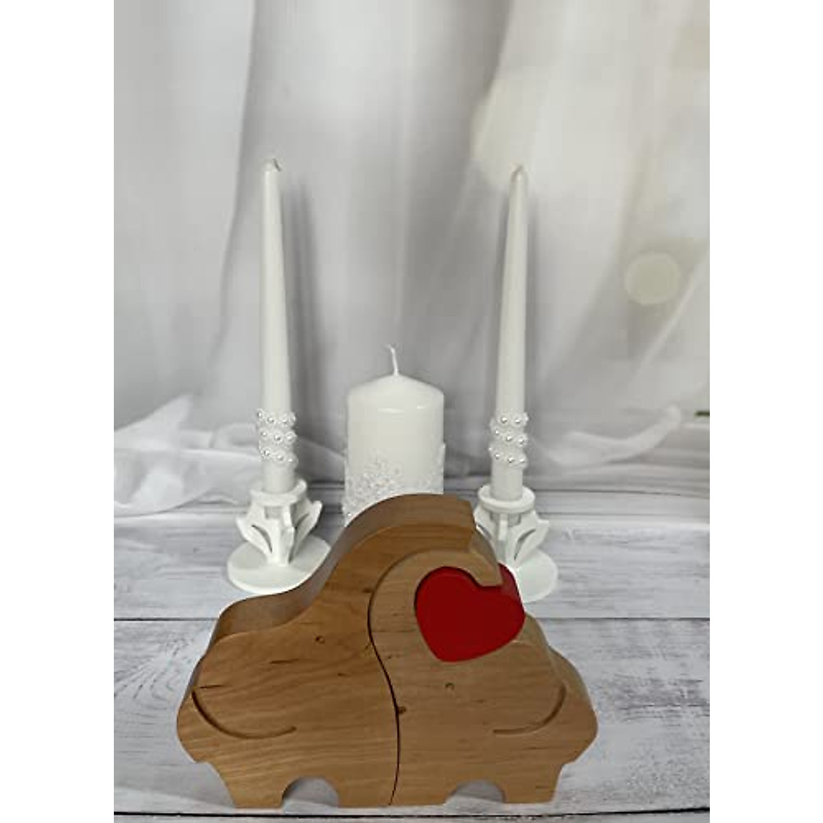 Magik Life Unity Candle Set for Wedding - Wedding Accessories for Reception and Ceremony - Candle Sets - 6 Inch Pillar and 2 10 Inch Tapers - Decorative Pillars White