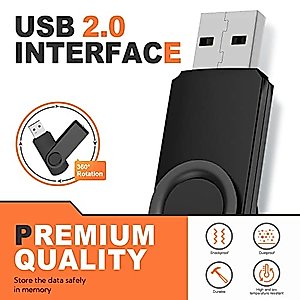 Flash Drive 4GB 5 Pack USB 2.0 Thumb Drives Uflatek Memory Sticks Portable USB Stick Rotate Jump Drive Bulk Drives Multi-Color Pendrive Metal USB Flash Drives with Lanyard