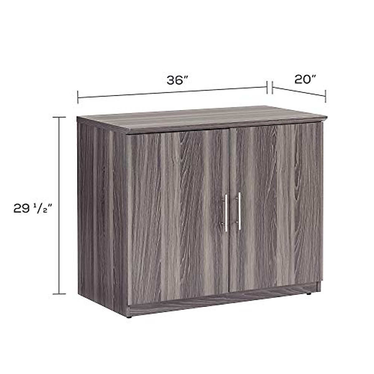 Mayline MSCLGS Medina 2-Door Storage Cabinet, 36"W, Gray Steel Laminate