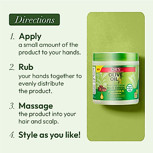 ORS Olive Oil Fortifying Cream Hair Dress Infused with Castor Oil for Strengthening 6 Ounces