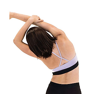 Spalding Women's Active Yoga Light Support Sports Bra Blue Lilac