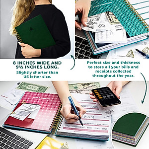 Clever Fox Budget Planner & Monthly Bill Organizer With Pockets. Expense Tracker, Budgeting Journal & Financial Book. Large, 8x9.5" (Dark Green)