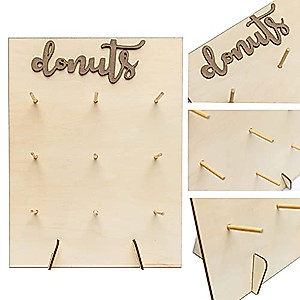 Donut Display Stand Wood Doughnuts Wall Stands Display board for Wedding Party Decoration