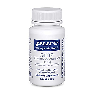 Pure Encapsulations 5-HTP 50 mg | 5-Hydroxytryptophan Supplement for Brain, Sleep, Eating Behavior, and Serotonin Support* | 60 Capsules