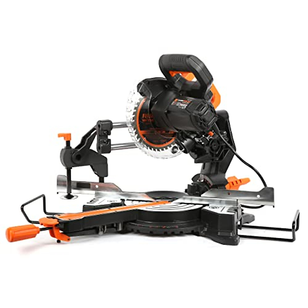 WEN MM0713 9.5-Amp 7.25-Inch Single Bevel Compact Sliding Compound Miter Saw with LED Cutline Guide, Black