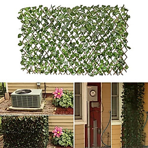 Verseo Artificial Ivy Privacy Fencing System, Faux Ivy Vine & Willow Branch Lattice, Adjustable Ivy Wall Privacy Screen, Expandable Horizontal or Vertical up to 96" (Set of 2, for 192" of Coverage)